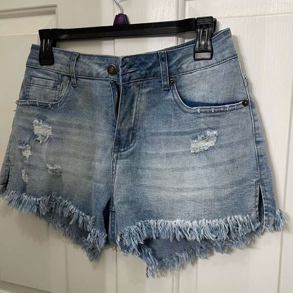 Shorts | Jean Shorts With Frayed Hems | Poshmark